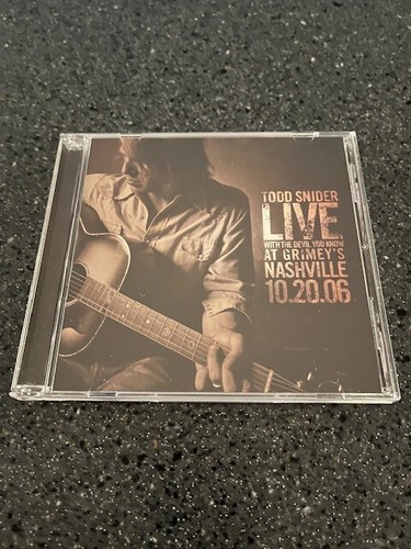 TODD SNIDER "Live With The Devil You Know" Grimey's 10-20-06 - CD -VG+ ...