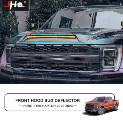 Hood Protector Bug Shield Deflector Smoke Acrylic for Ford F150 Raptor ...