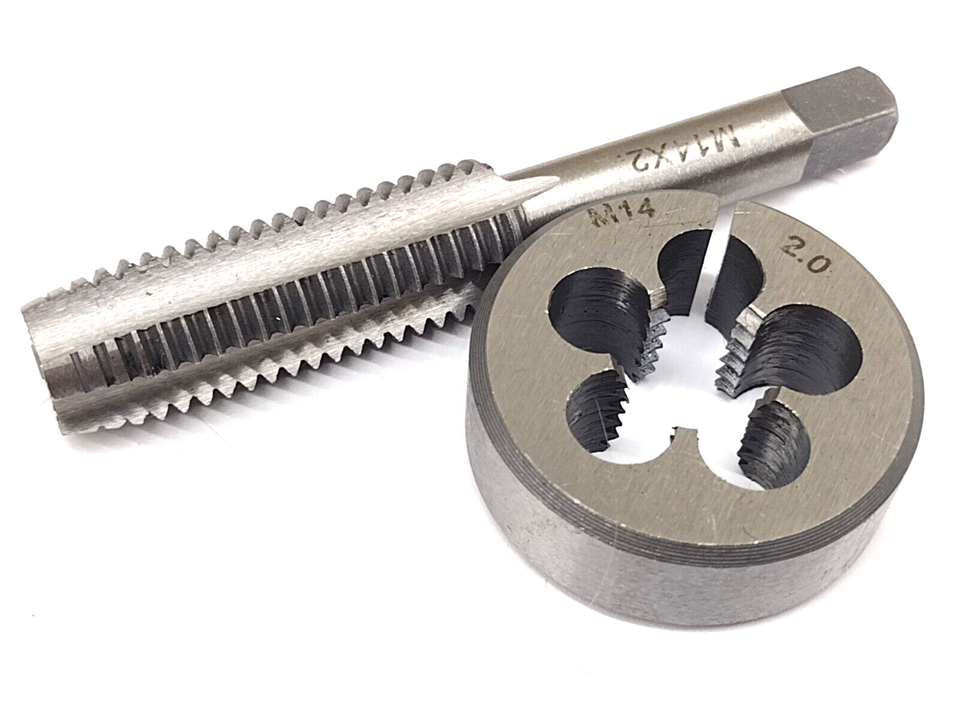 M14x2.0 Metric Tap + Die Alloy Steel RIGHT Hand Threading tool 14mm -2. ...