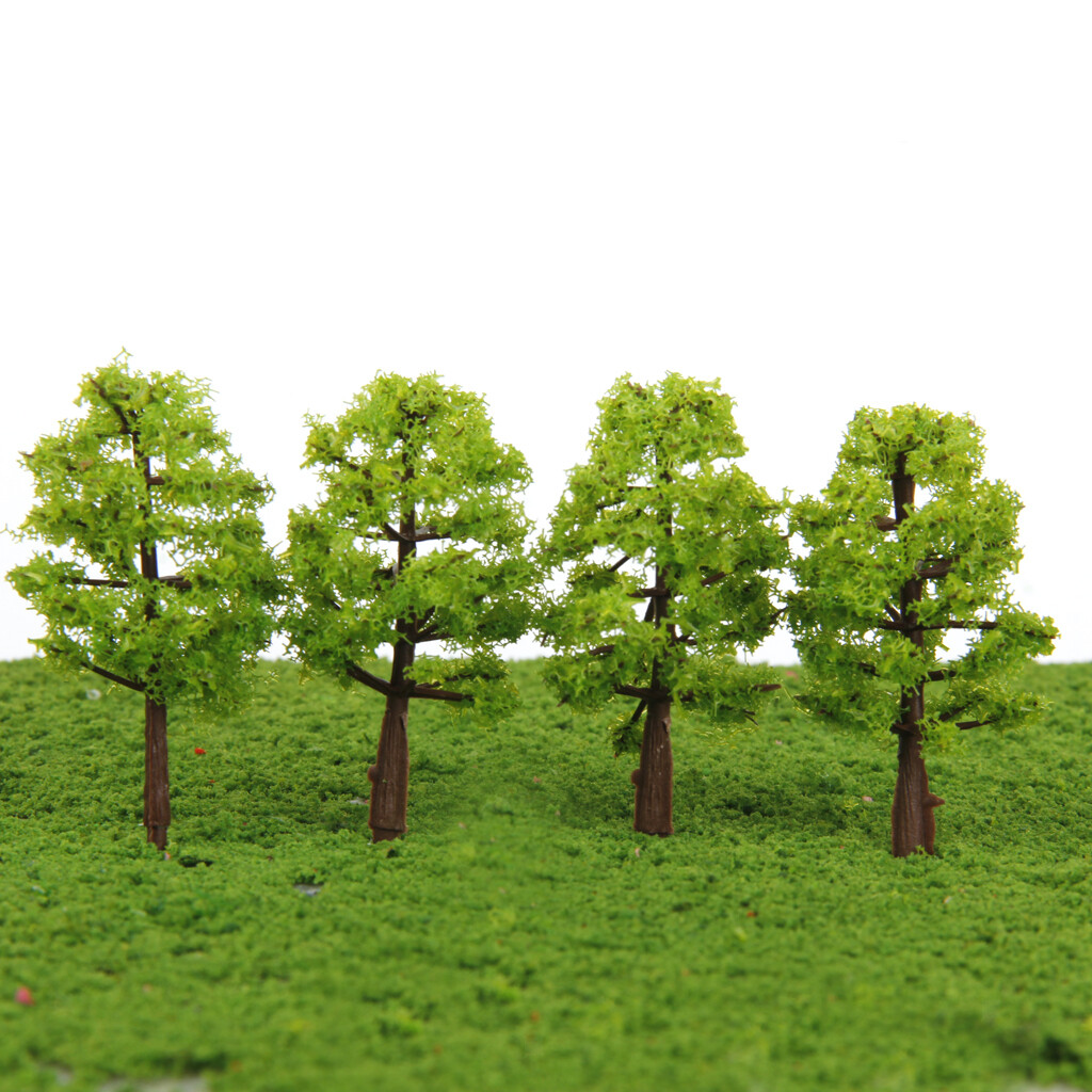 20 Light Green Tree Model Train Railway Wargame Diorama Architecture HO ...