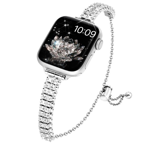 Slim Bling Metal Band for Apple Watch 38mm-49mm Compatible with Series ...