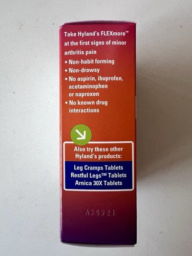 Hyland's Flexmore Arthritis Homeopathic Pain Relief 50 Count Joint ...