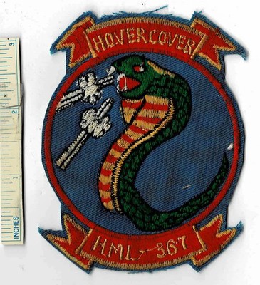 Vietnam War HOVER COVER HML-367 Marine Helicopter Squadron US Corps ...