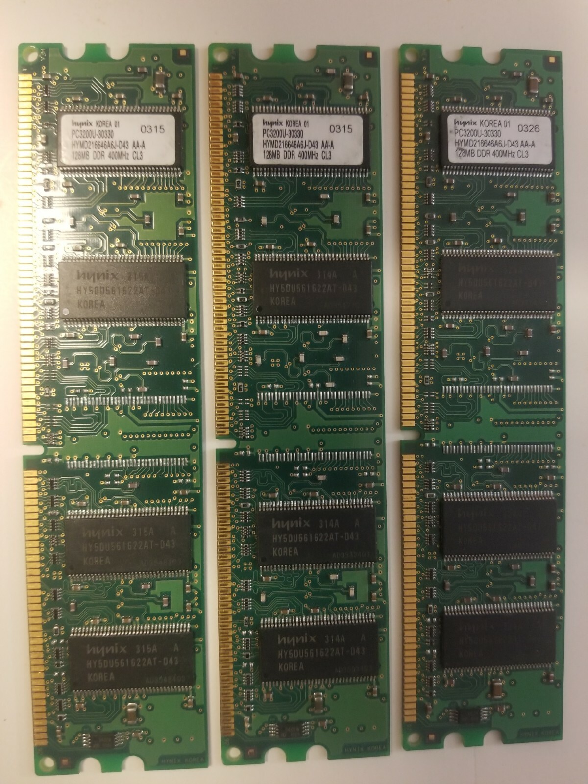 Hynix HYMD216646A6J-D43 128MB Memory RAM PC3200U-30330 | eBay