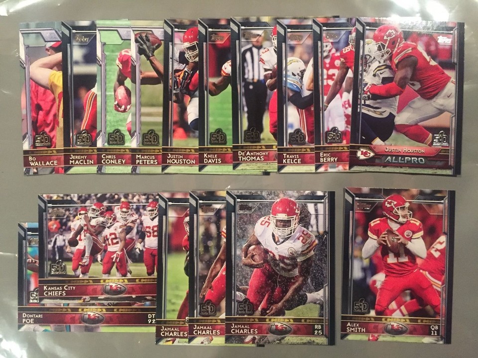 2015 Limited Release Super Bowl 50 Logo Topps Football Card Team Set ...