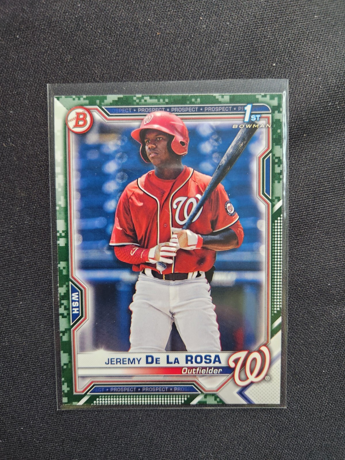 2021 Bowman Baseball Jeremy De La Rosa RC 1st Bowman Camo Parallel #BP ...
