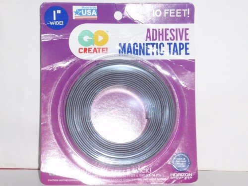 Magnetic Strip Tape Flexible Roll Adhesive Backed Magnet Strong Sticky ...