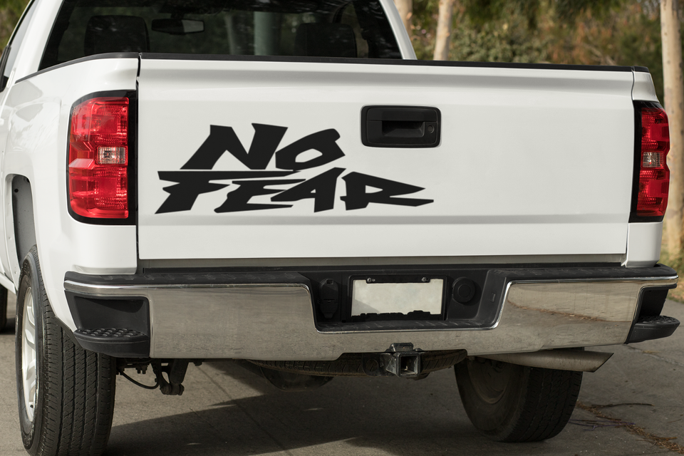 No Fear Text Car Window Vinyl Decal Graphic Logo Motocross Oracal ...