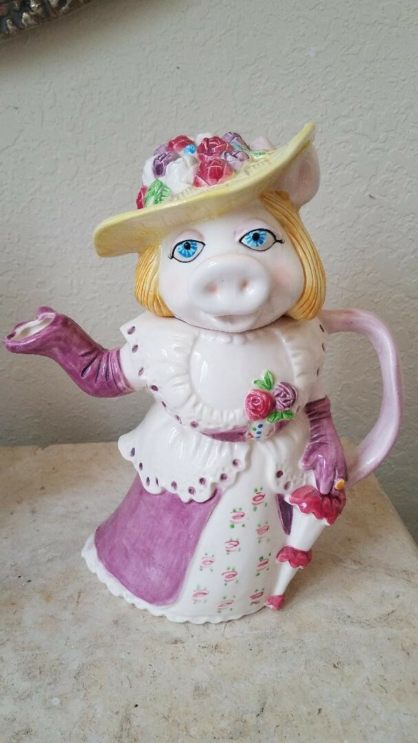 1980s Miss Piggy ceramic Sigma Pitcher 10.5" Muppets | eBay
