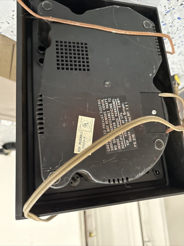 Vintage BSR McDonald Minichanger Turntable w/Top Cover -Tested/Works | eBay