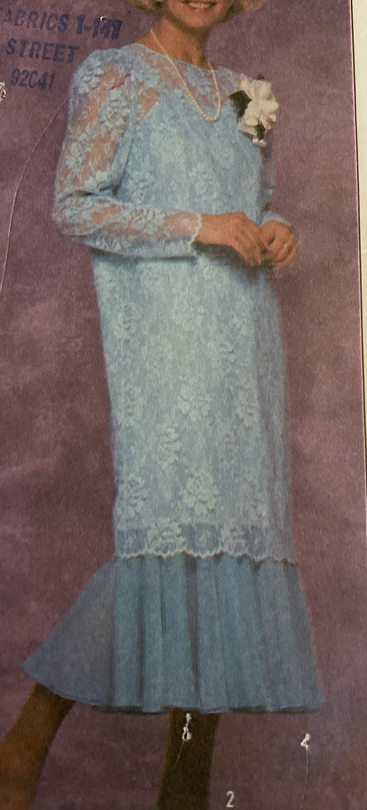 Simplicity 9101 Vintage 80s Sewing Pattern Size: 8-14 Two-Piece Dress ...