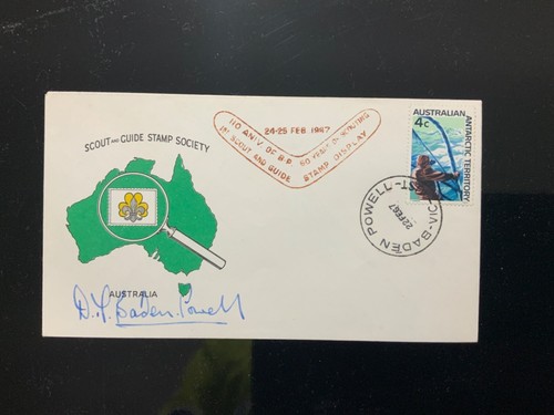 SCOUT AND GUIDE STAMP SOCIETY SIGNED “ DAVID BADEN POWELL” ALSO ...