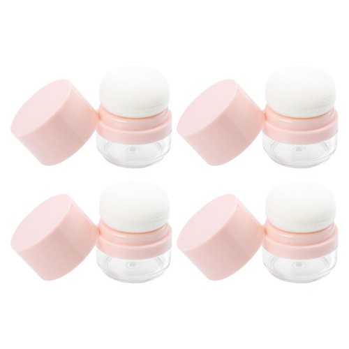 4 Pcs Empty Powder Box Baby Travel Makeup Container with Puff Body Case ...