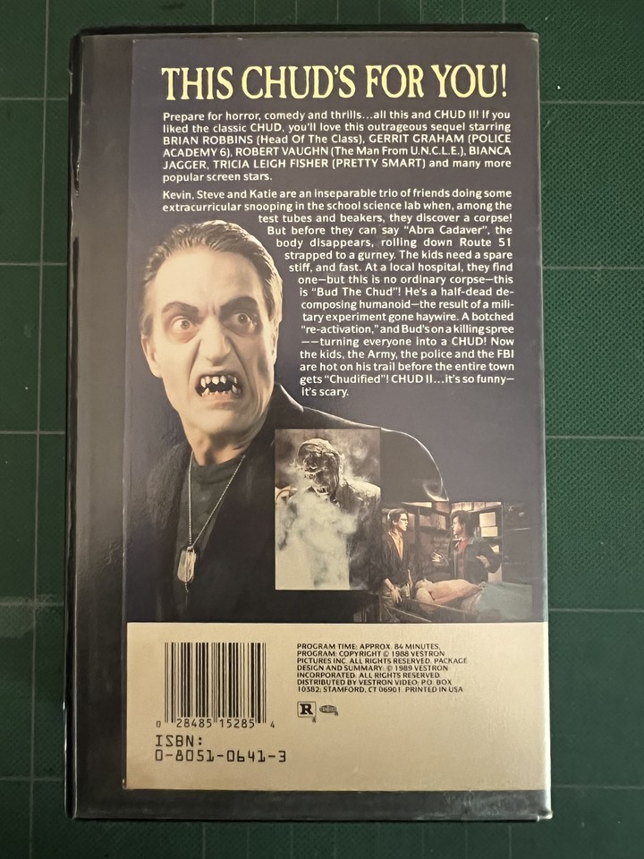 CHUD 2 VHS Cult Classic Horror | eBay