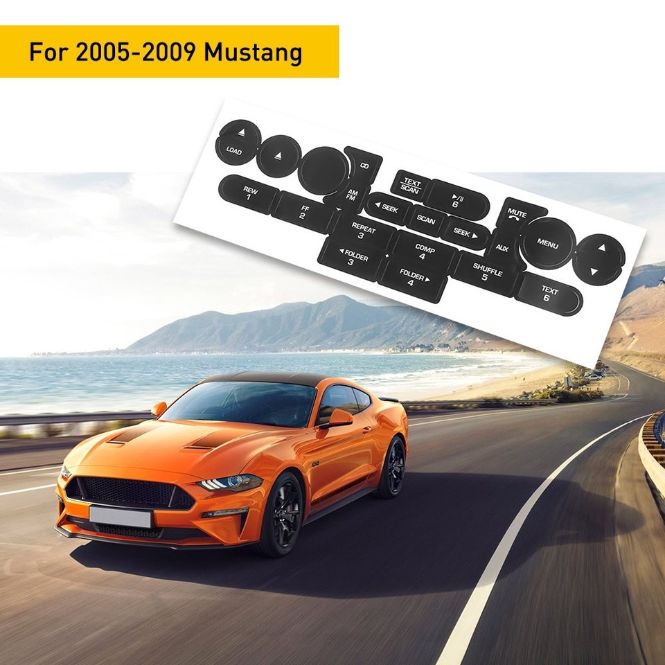 For FORD MUSTANG RADIO STEREO BUTTON REPAIR DECALS STICKERS | eBay