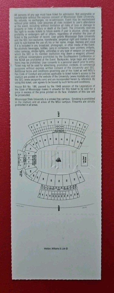 Mississippi State Texas A&M Aggies Football Ticket 11/5 2016 Nick ...