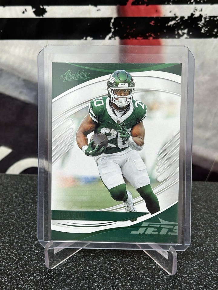 2025 Panini Absolute - Breece Hall Green Parallel #35 Color Match Jets ...