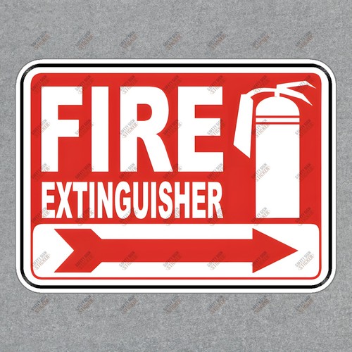 OSHA Compliant Fire Extinguisher Safety Sign Sticker Workplace Safety ...