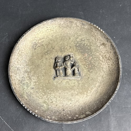 Vintage Margit Tevan Hungarian Silversmith Brutalist Silver Plate Dish ...
