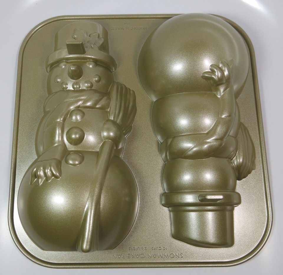 Williams - Sonoma Nordic Ware 3-D Snowman Cake Pan Mold New in ...