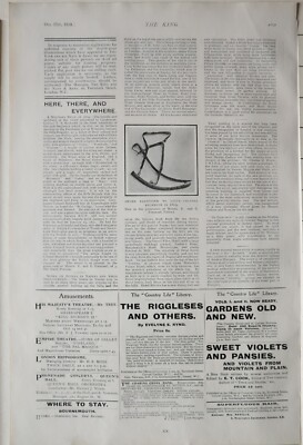 1903 PRINT VARIOUS ARTICLES - SOWRD OF LIEUT-COLONEL BECKWITH - ADVERT ...