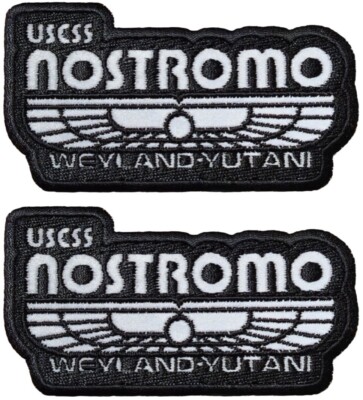 USCSS Nostromo Weyland Yutani Alien REFLECTIVE Patch -2PC iron on Sew 3 ...