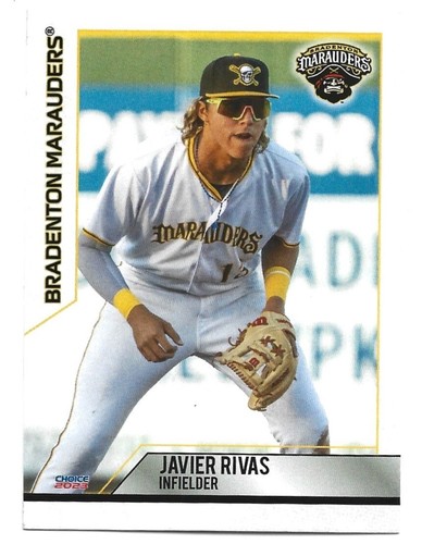 Javier Rivas ROOKIE 2023 Choice Bradenton Marauders #13 Pittsburgh ...