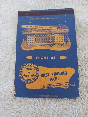 Vintage Match Cover West Virginia Tech University | eBay