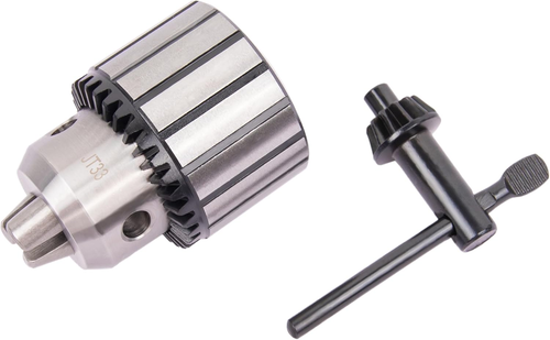 (R) Drill Chuck with Key JT33 Taper Mount 3-Jaw for Lathes Drilling ...