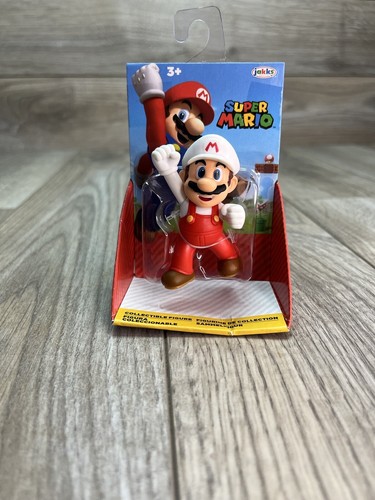 Super Mario Bros. Fire Mario Fist Bump 2.5 inch Action Figure Jakks ...