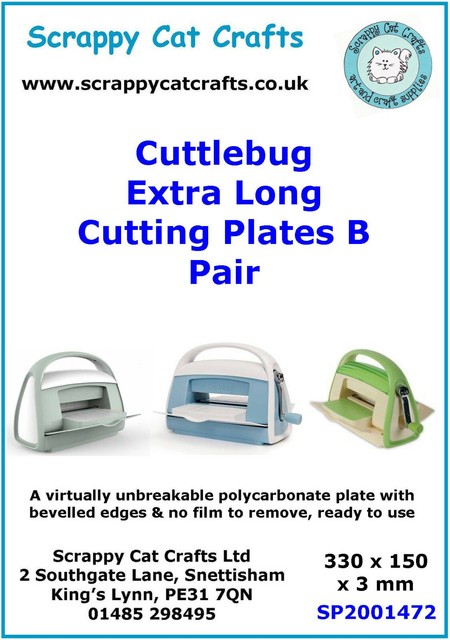 Cricut Cuttlebug Cutting B Plate Plastic Transparent 6 X 13-inch for ...