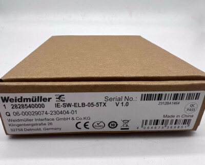 1pcs Weidmüller IE-SW-ELB-05-5TX Industrial Ethernet Switch 2828540000 ...