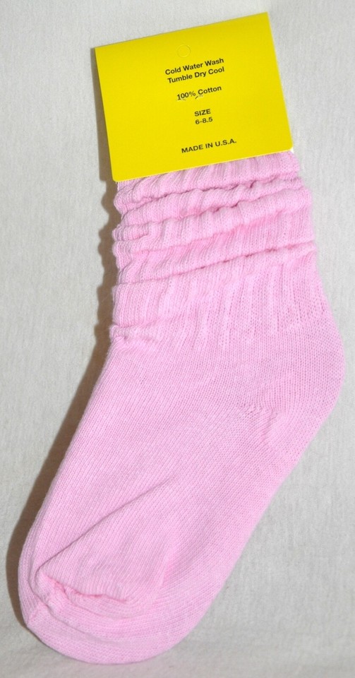 Slouch Socks Women's Scrunch Hooters Socks Pink Size 6-8 NWT Made In ...