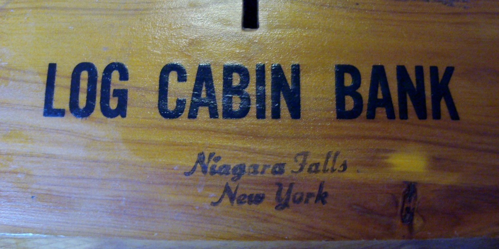 Vintage Solid Wood Handmade Log Cabin Coin Money Piggy Bank! Rustic-c1 ...