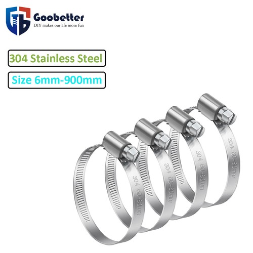 Stainless Steel Hose Clamps Pipe Tube Clips 304ss 6mm To 900mm Optional ...