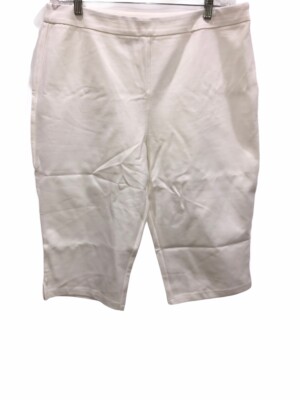 Joan Rivers Regular Joan's Signature Pull-On Capri Pants Solid White ...