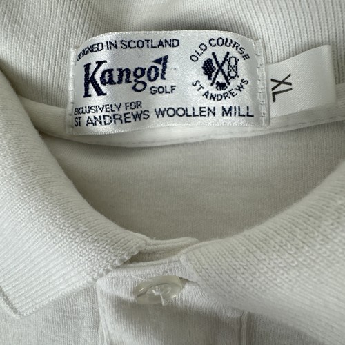 Vintage Kangol Golf Polo The Old Course St Andrews Exclusive White Men ...
