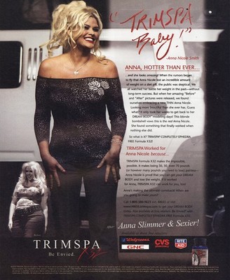 2004 Trimspa: Anna Nicole Smith Vintage Print Ad | eBay