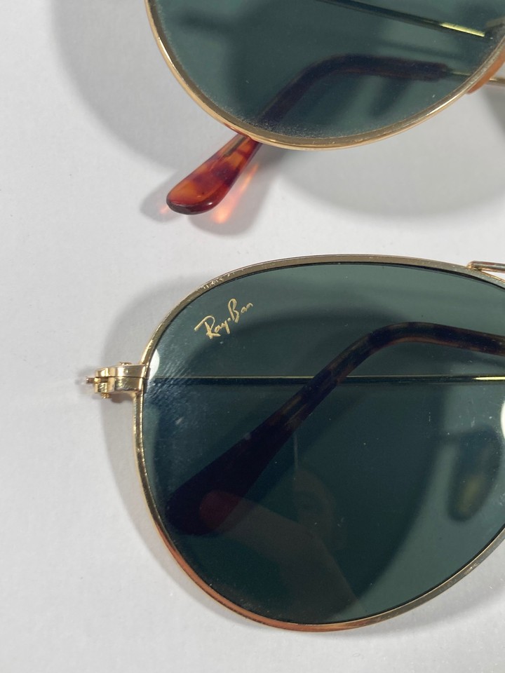 2 VTG Antique Ray Ban Bausch Lomb Aviator Pilot Sunglasses BL Stamp | eBay