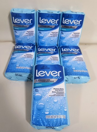 Lever 2000 Bar Soap Original Scent 4 Oz Lot of 7 Indivisibly Wrapped ...