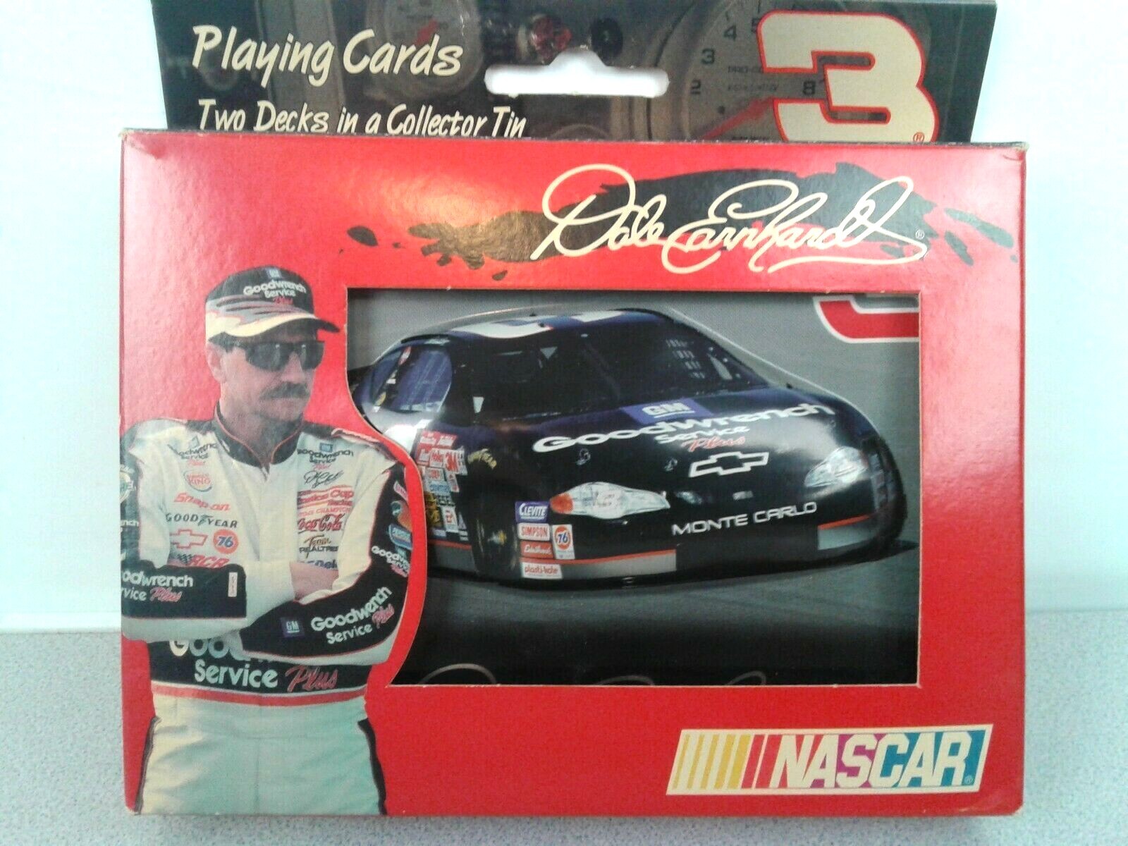 2001 DALE EARNHARDT #3 GOODWRENCH PLAYING CARDS 2 DECKS IN COLLECTOR ...