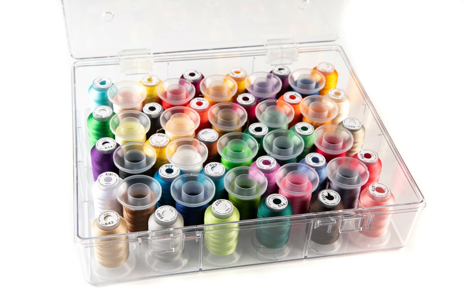 The Quilted Bear Multi-Sized Sewing Thread Organiser Box 50 Spool | eBay UK