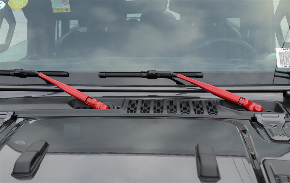 Red ABS Front Window Windshield Wiper Blade Trim For Jeep Wrangler JL ...