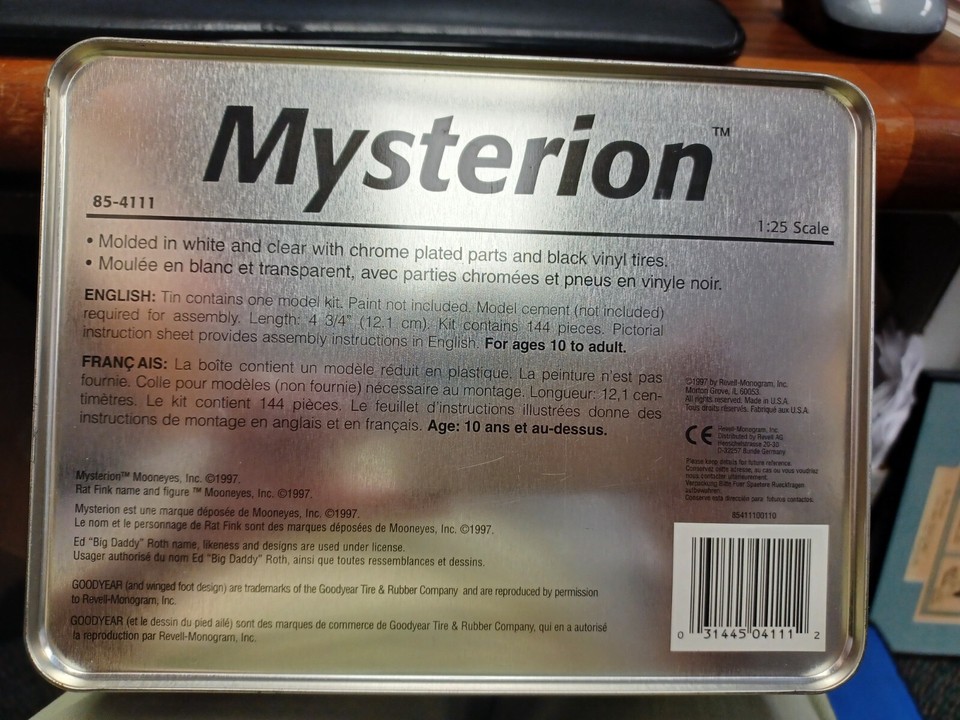 '97 ED ROTH MYSTERION LIMITED EDITION TIN MODEL KIT Unbuilt Rat Fink ...