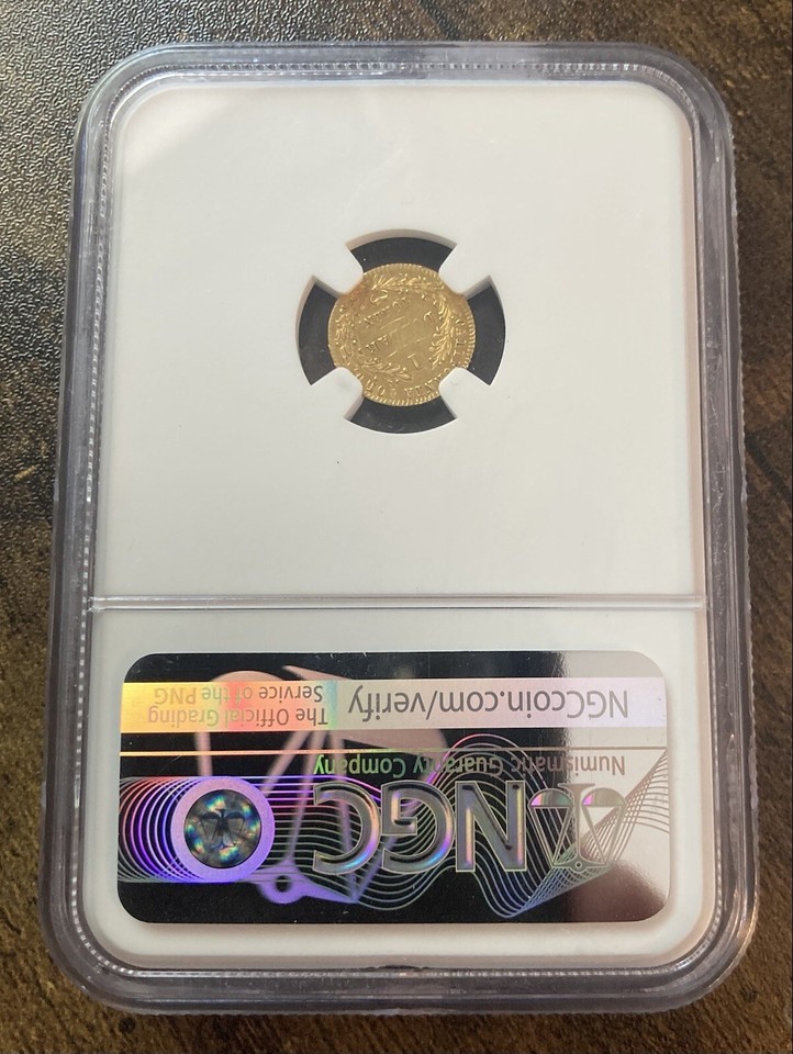 1872 ROUND INDIAN G$1 BG-1208 Gold Coin California NGC UNC DETAILS | eBay