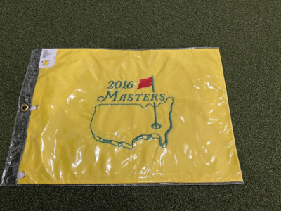 NIP new The Masters 2016 Flag yellow Augusta National Golf Pin Flag | eBay