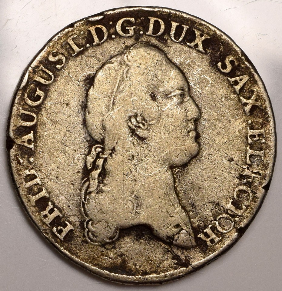 Saxony German States 2/3 Thaler 1783 - Frederick August III Silver Coin ...