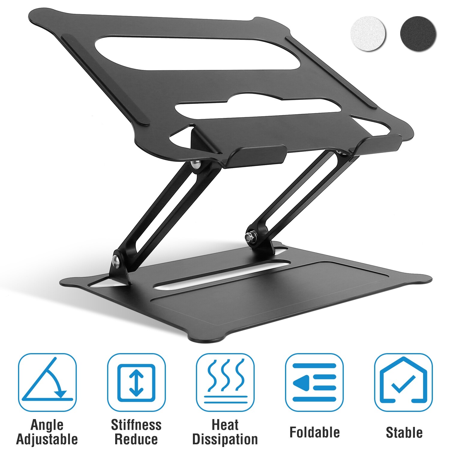 Adjustable Foldable Laptop Stand Aluminum Notebook Riser Computer ...