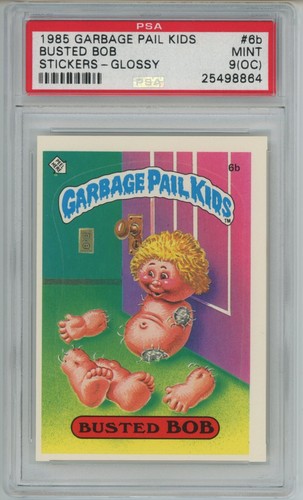 1985 Topps OS1 Garbage Pail Kids Series 1 BUSTED BOB 6b GLOSSY Card PSA ...
