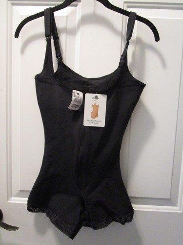 LEONISA FIRM TUMMY CONTROL BLACK BOYSHORT BODY SHAPER W/BUTT LIFTER ...